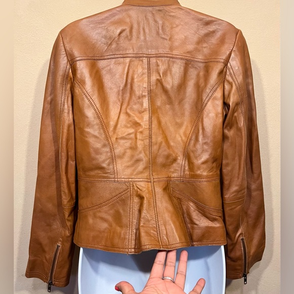 Halogen | Jackets & Coats | Halogen Structured Cropped Leather Jacket ...